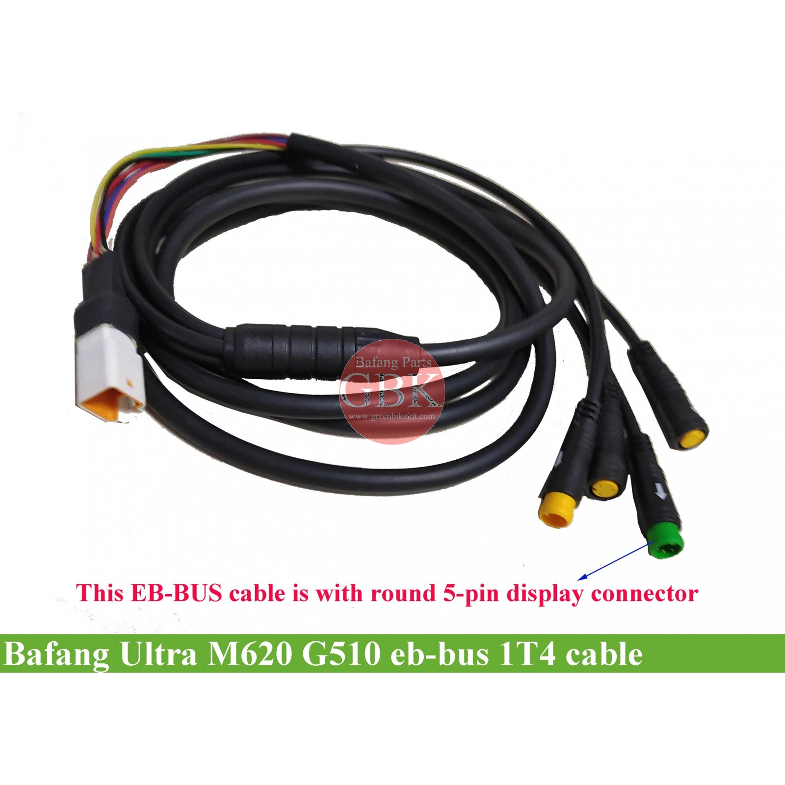 Bafang Ultra M620 G510 eb-bus 1T4 cable for replacement-greenbikekit.com BBS, ebike batteries ...