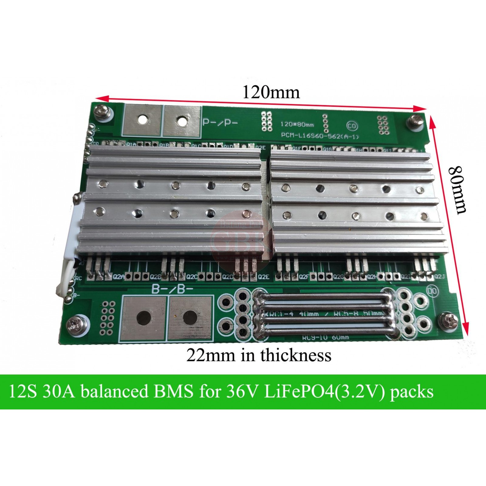 12S 30A 50A BMS/PCM, battery management system for 36V lifepo4 battery ...