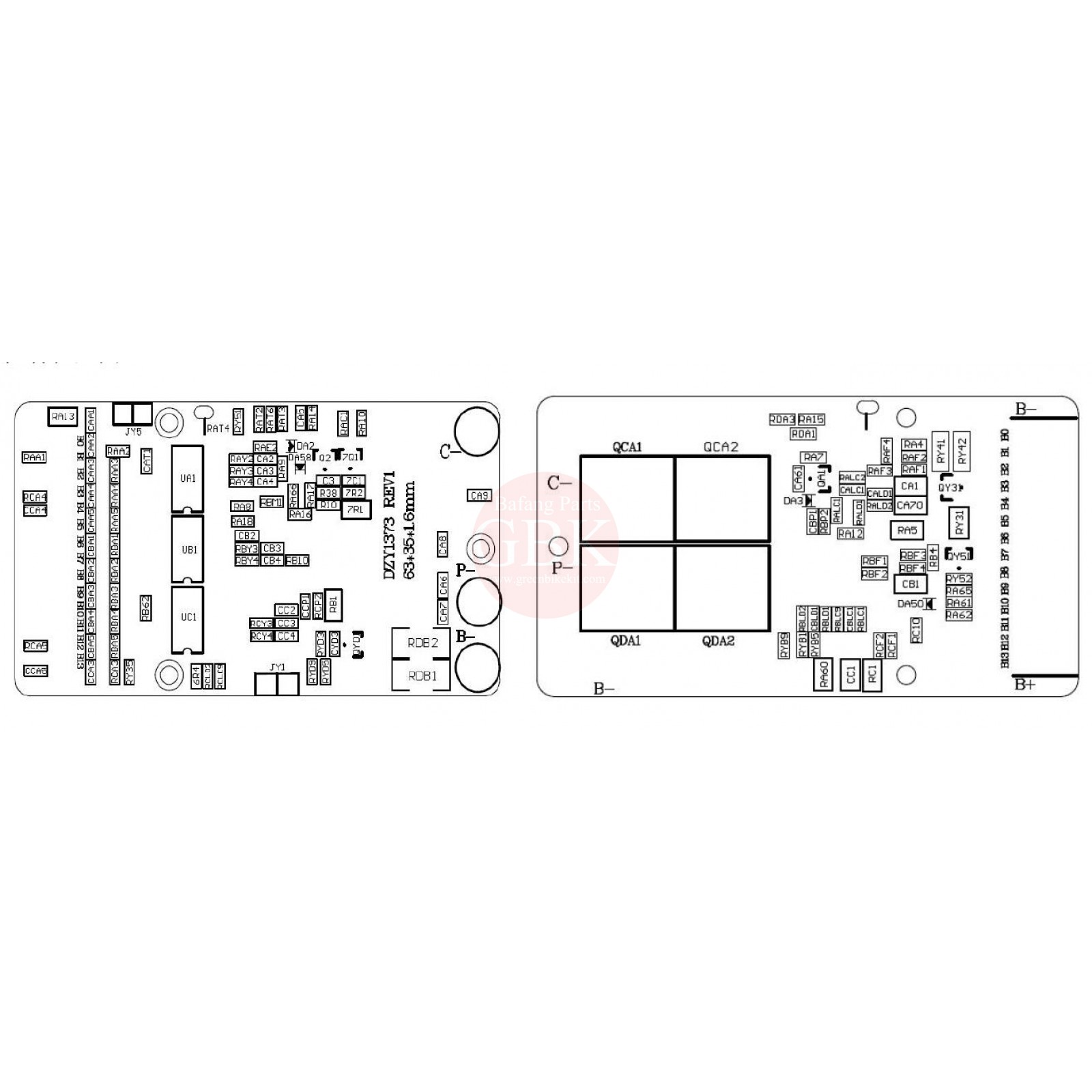 13S bms for 48V ebike battery with switch with small mension ...