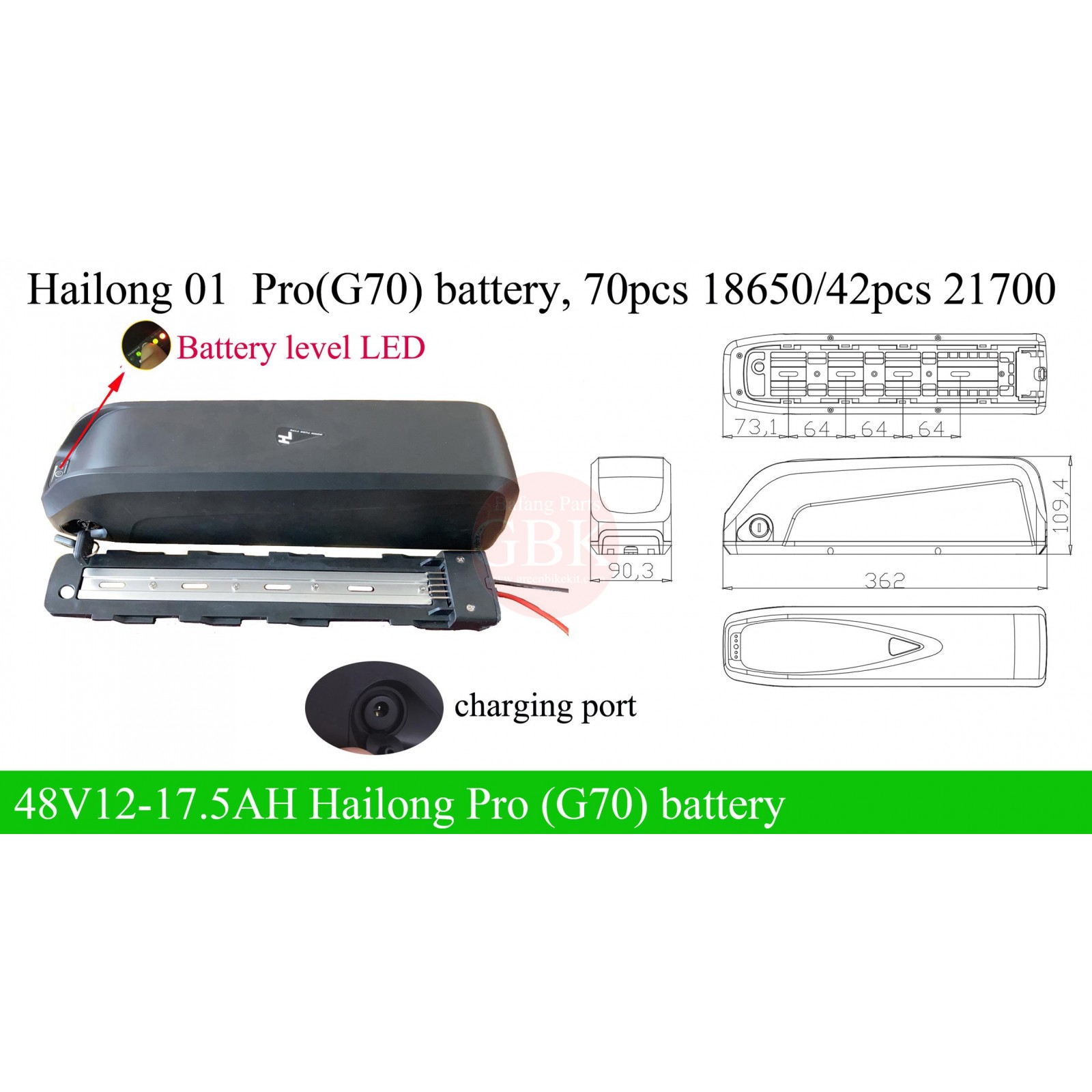48V12AH 15AH 16AH 17AH Hailong 01 Panasonic/Samsung battery ...