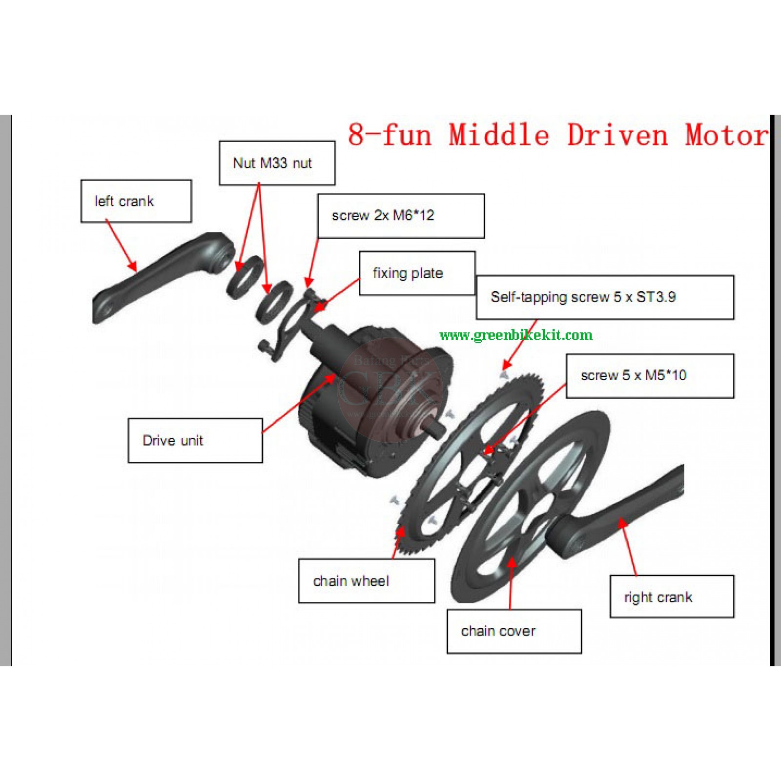 BBS01-bafang mid motor for 36V e-bike-Greenbikekit.com BBS, ebike ...