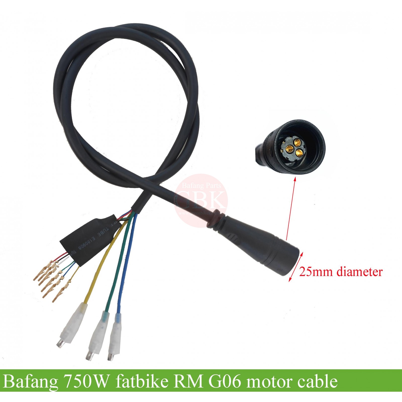 Motor cable for Bafang 750W RM G06 fatbike/snow bike hub motor ...