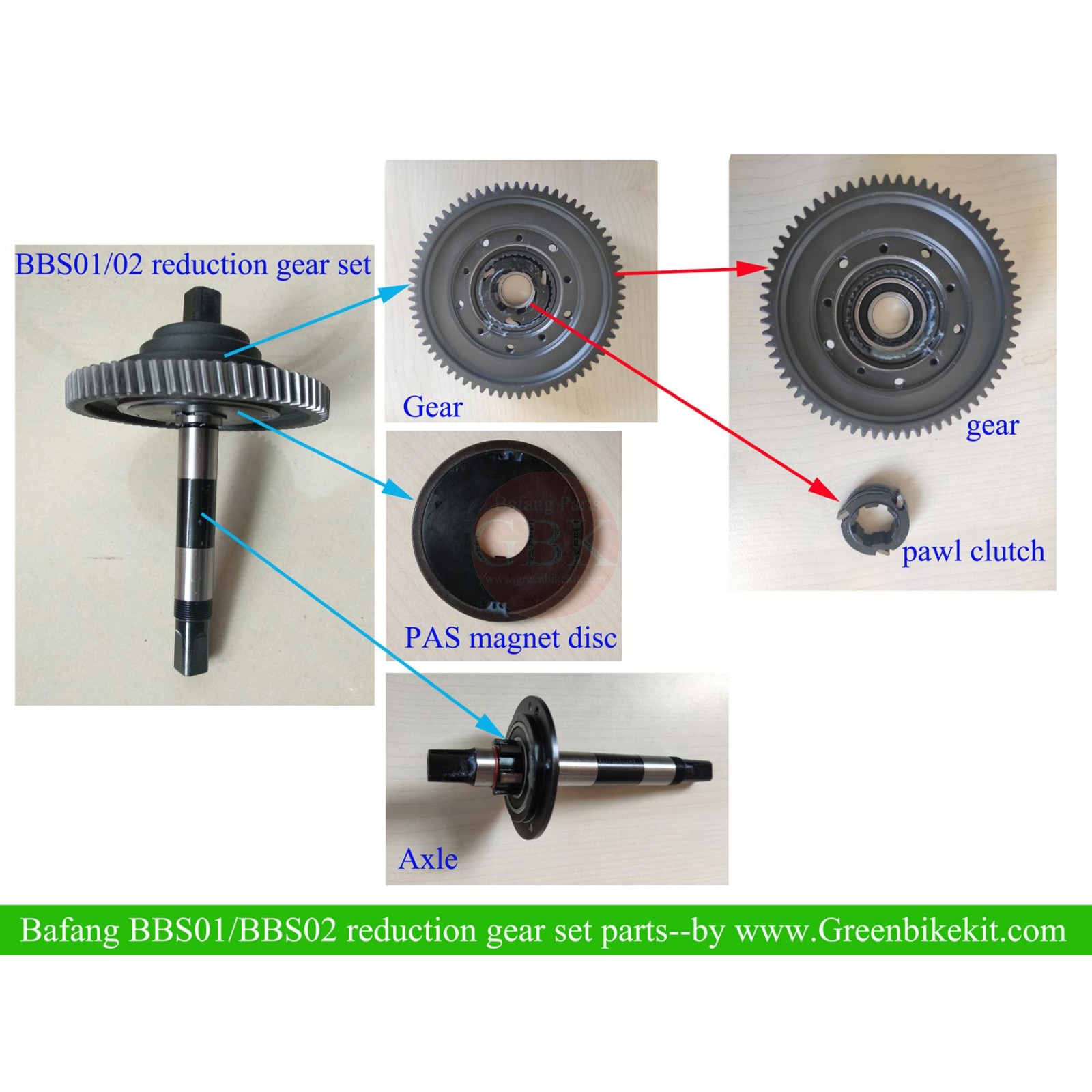 Bafang BBS01/BBS02 Secondary Reduction Metal Gear/Chainring Gear ...