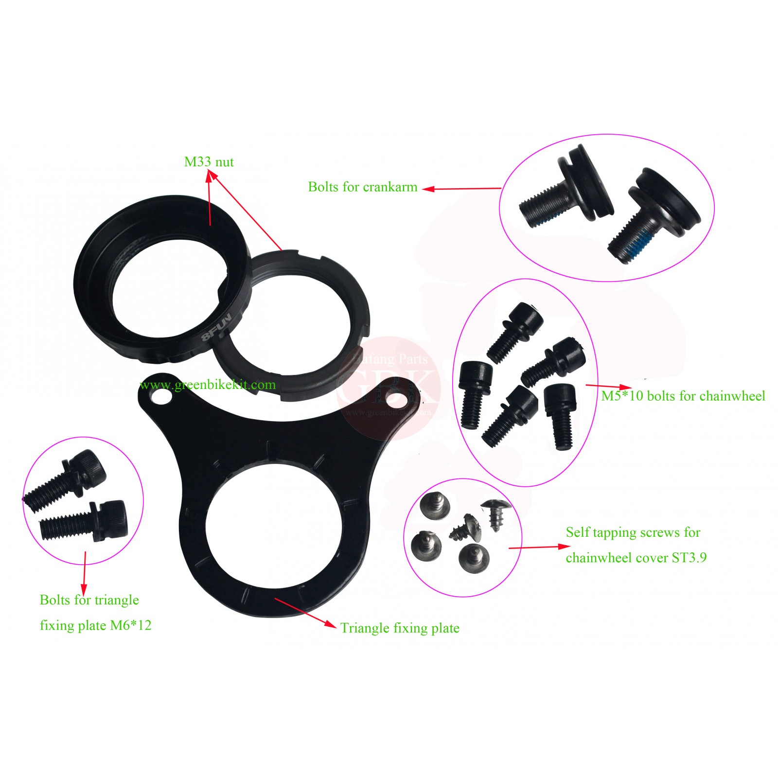 Bafang bbs01/bbs02 spare part kits-Greenbikekit.com BBS, ebike ...