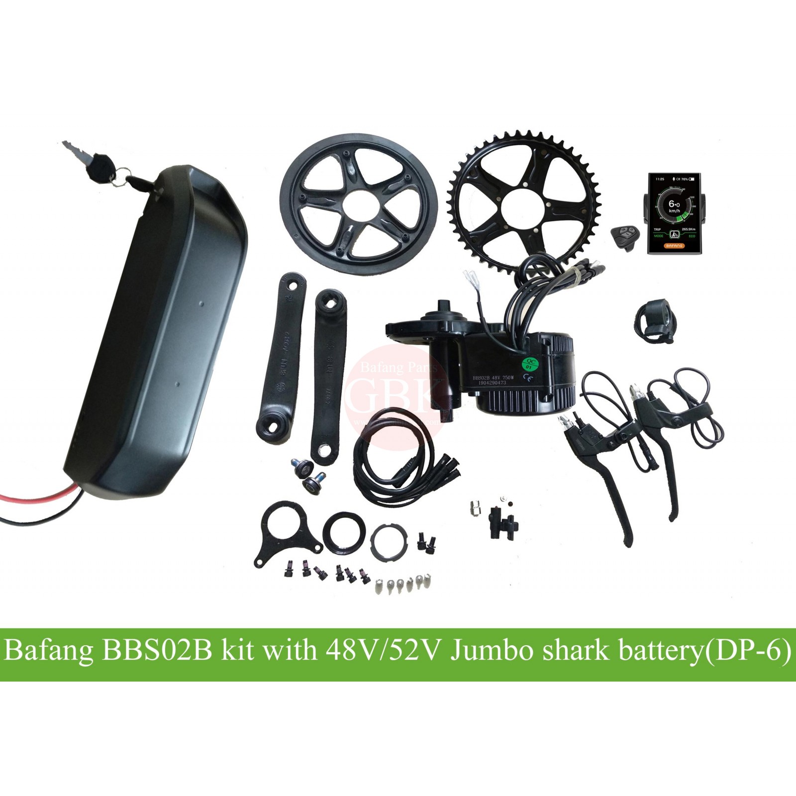 Bafang BBS02B kit 48V 500W/750W with 48V 15AH~24AH Jumbo shark new ...