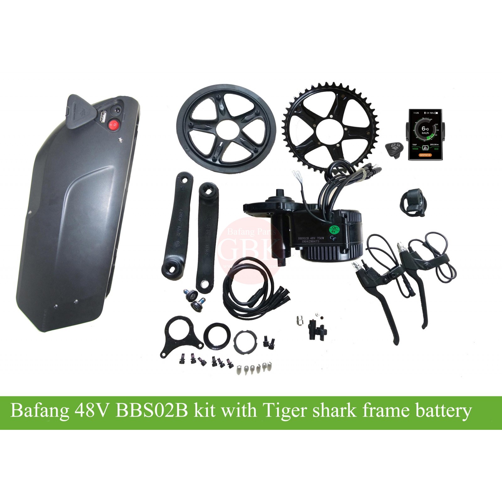 Bafang bbs02 kit 750W/500W with 48v/52V Panasonic tiger shark frame ...