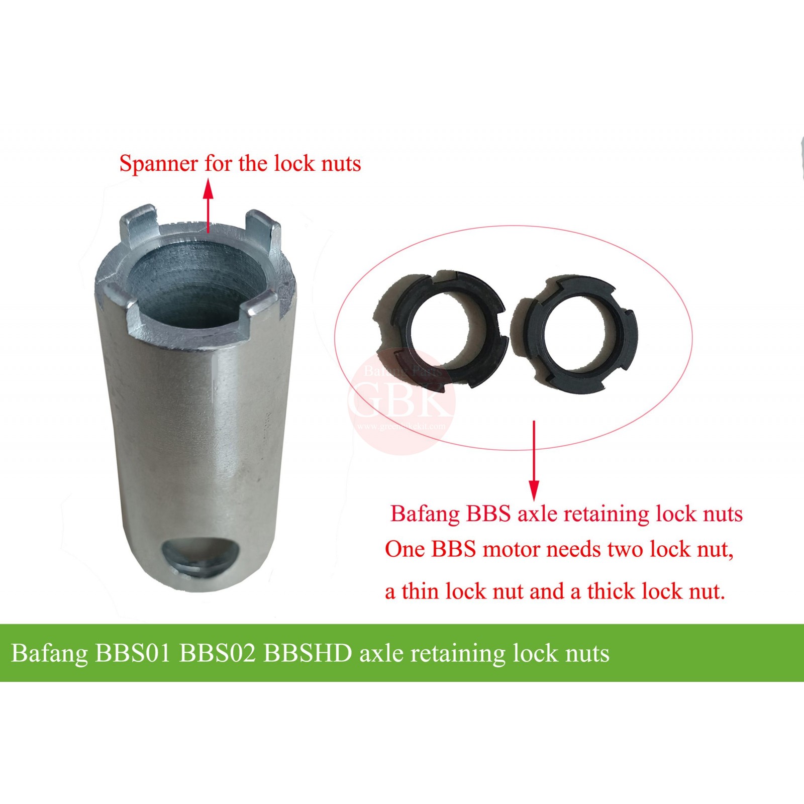 Bafang bbs01/bbs02/bbs03/bbshd thrust ball bearing/axle retaining nut ...