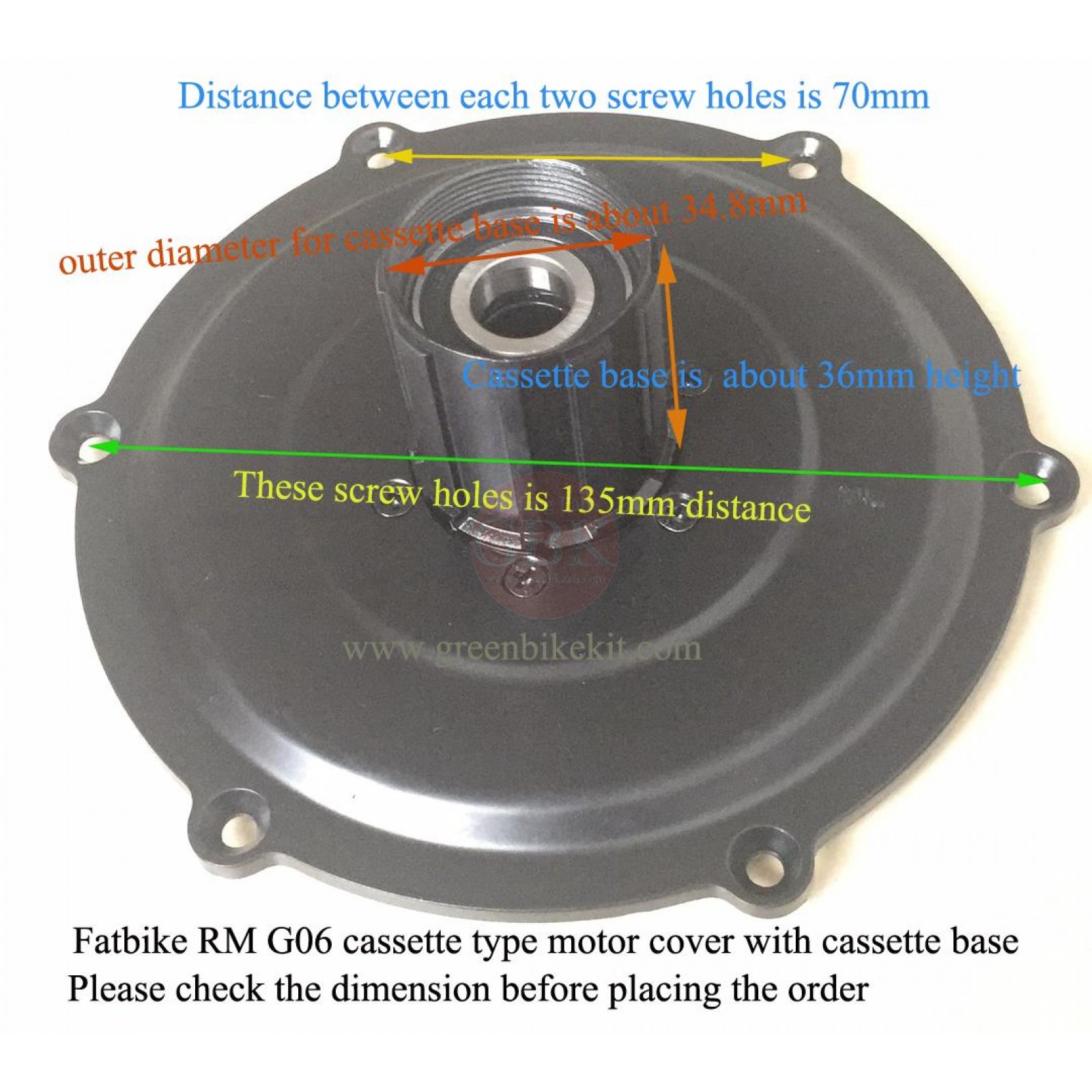 bafang fatbike rm g06 motor/sondors cover with cassette base for ...