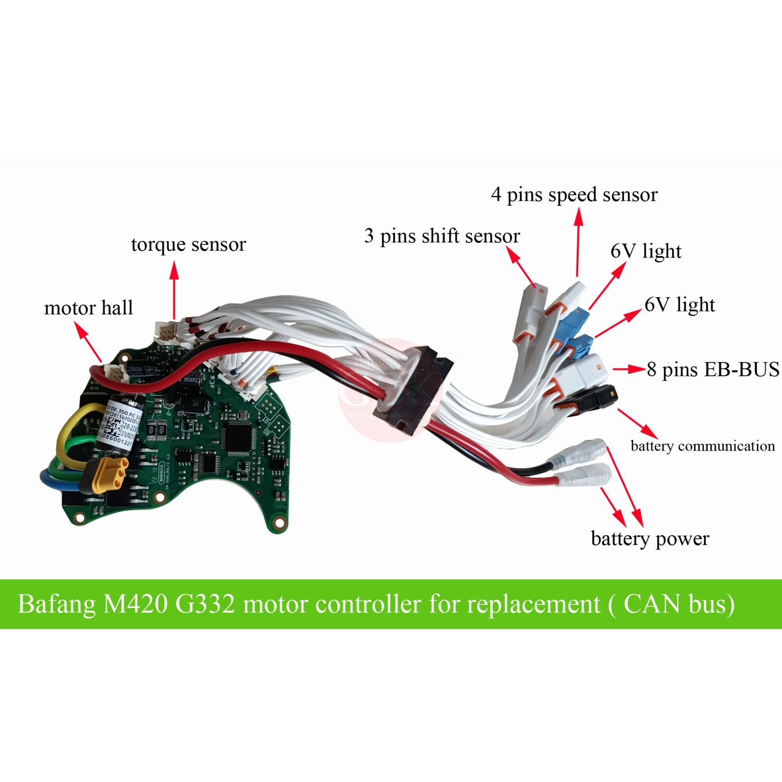 Bafang M420 G332 motor controller for replacement-Greenbikekit.com BBS, ebike batteries, Bafang ...