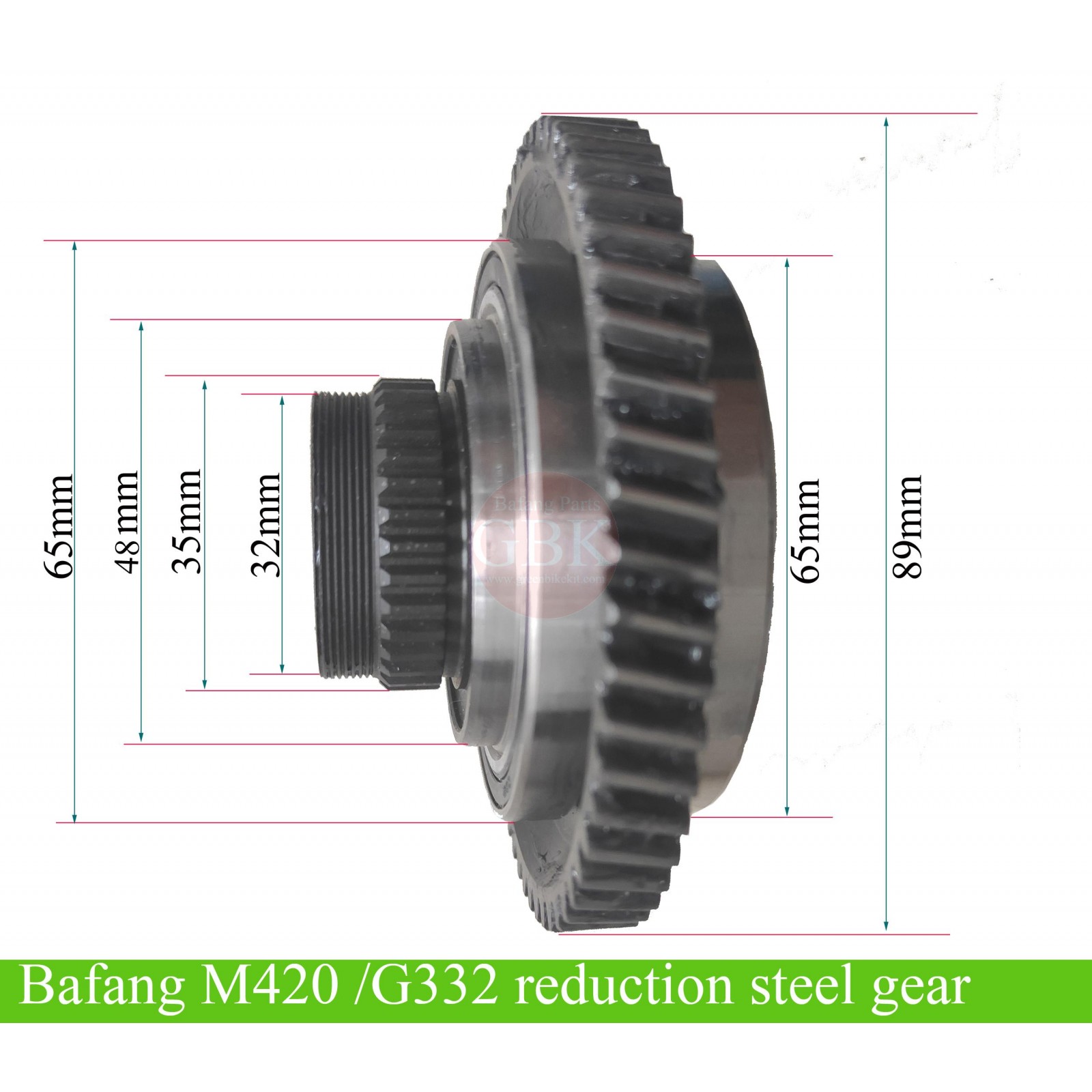 Bafang M420 G332 Primary reduction steel gear for replacement-Greenbikekit.com BBS, ebike ...