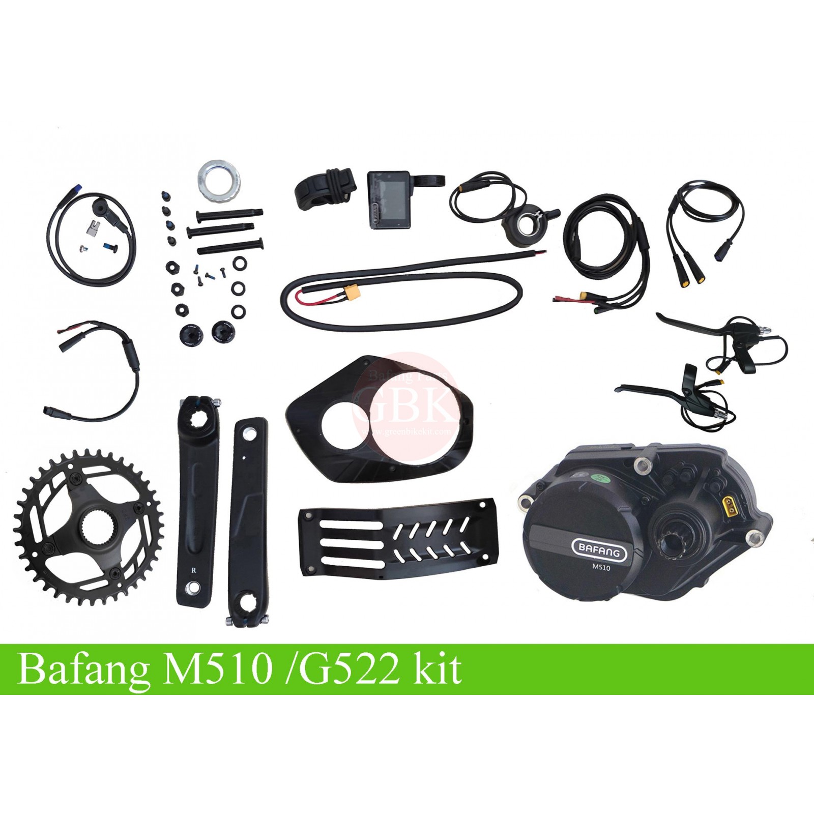 Bafang M510 mid motor kit 36V 48V 43V 250W-GreenBikeKit BBS, ebike ...