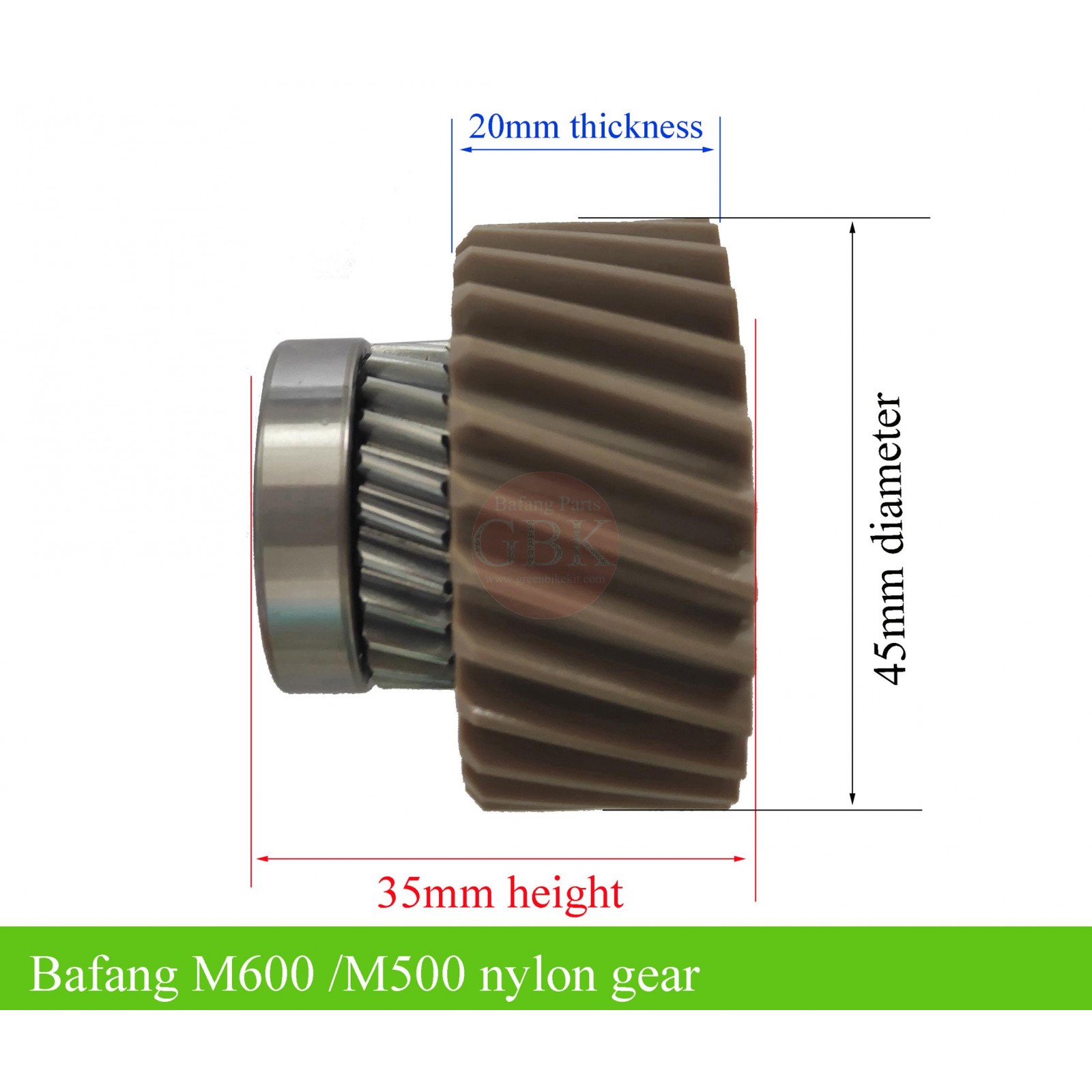 Bafang M600 G521 Nylon gear with bearings for replacement-GreenBikeKit ...