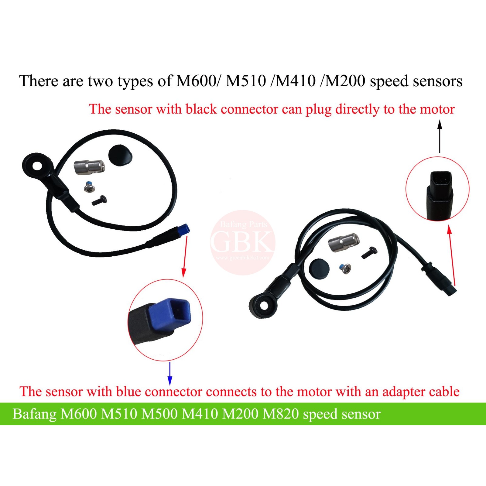 Bafang M600 M510 M500 M820 M410 M200 AEG motor speed sensor kit-GreenBikeKit BBS, ebike ...