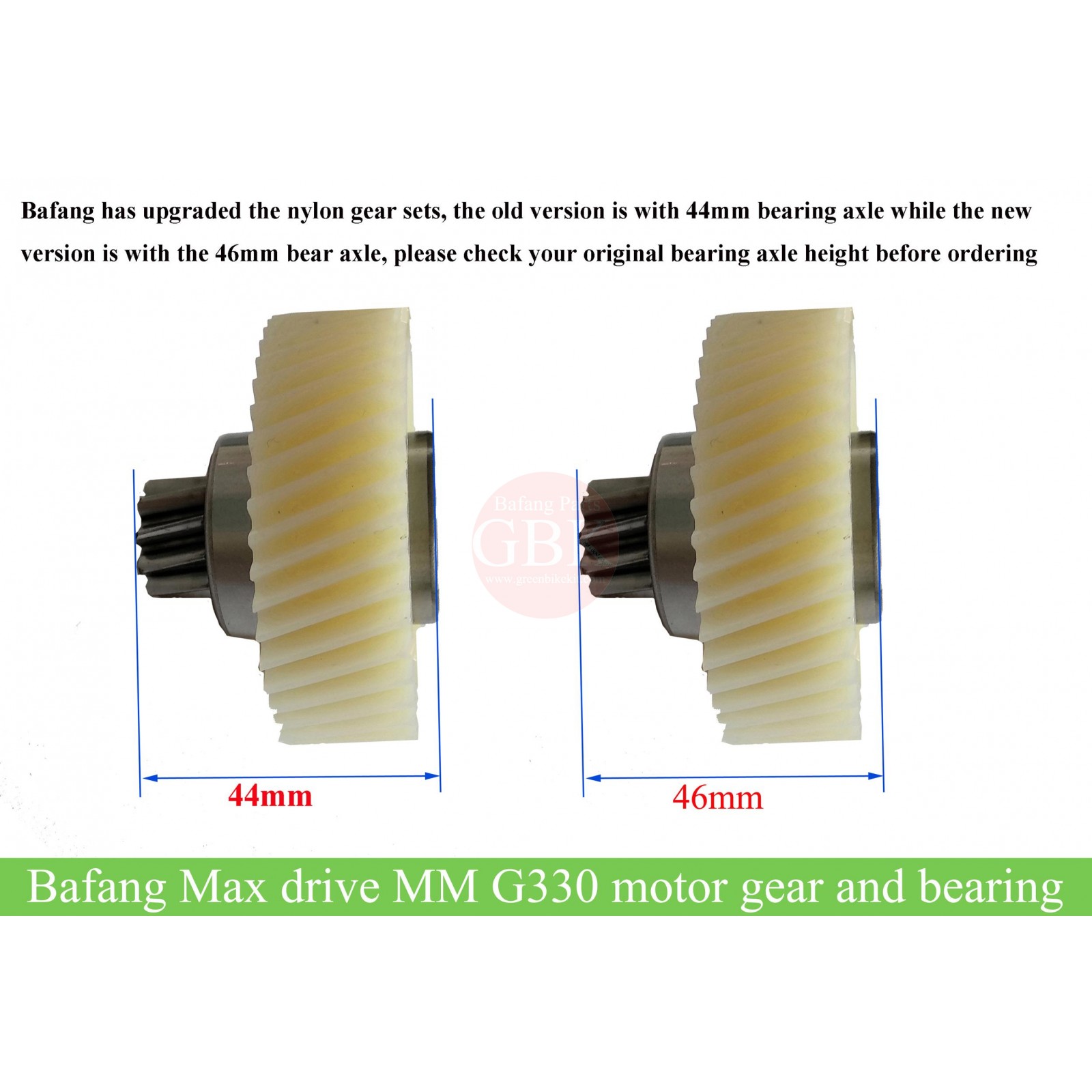 Bafang G330 M400 nylon gear with bearing-Greenbikekit.com BBS, ebike ...