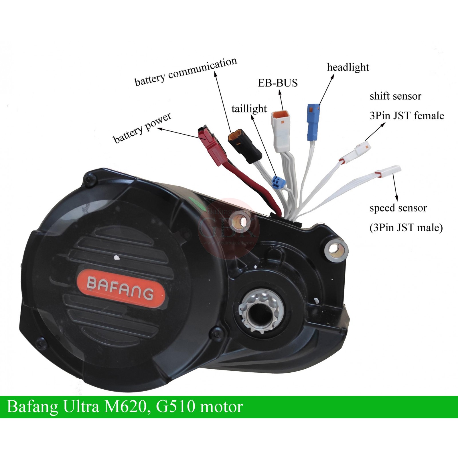 Bafang Ultra M620 G510 barebone motor-greenbikekit.com BBS, ebike batteries, Bafang M620, Bafang ...