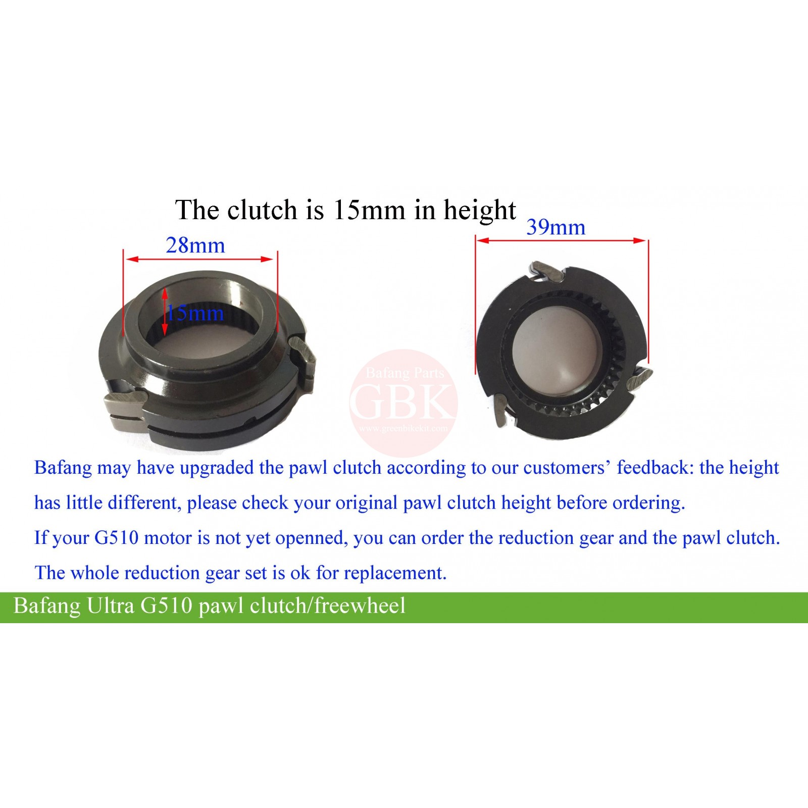 Bafang Ultra Motor M620/G510 Pawl Clutch/finger freewheel for repair ...