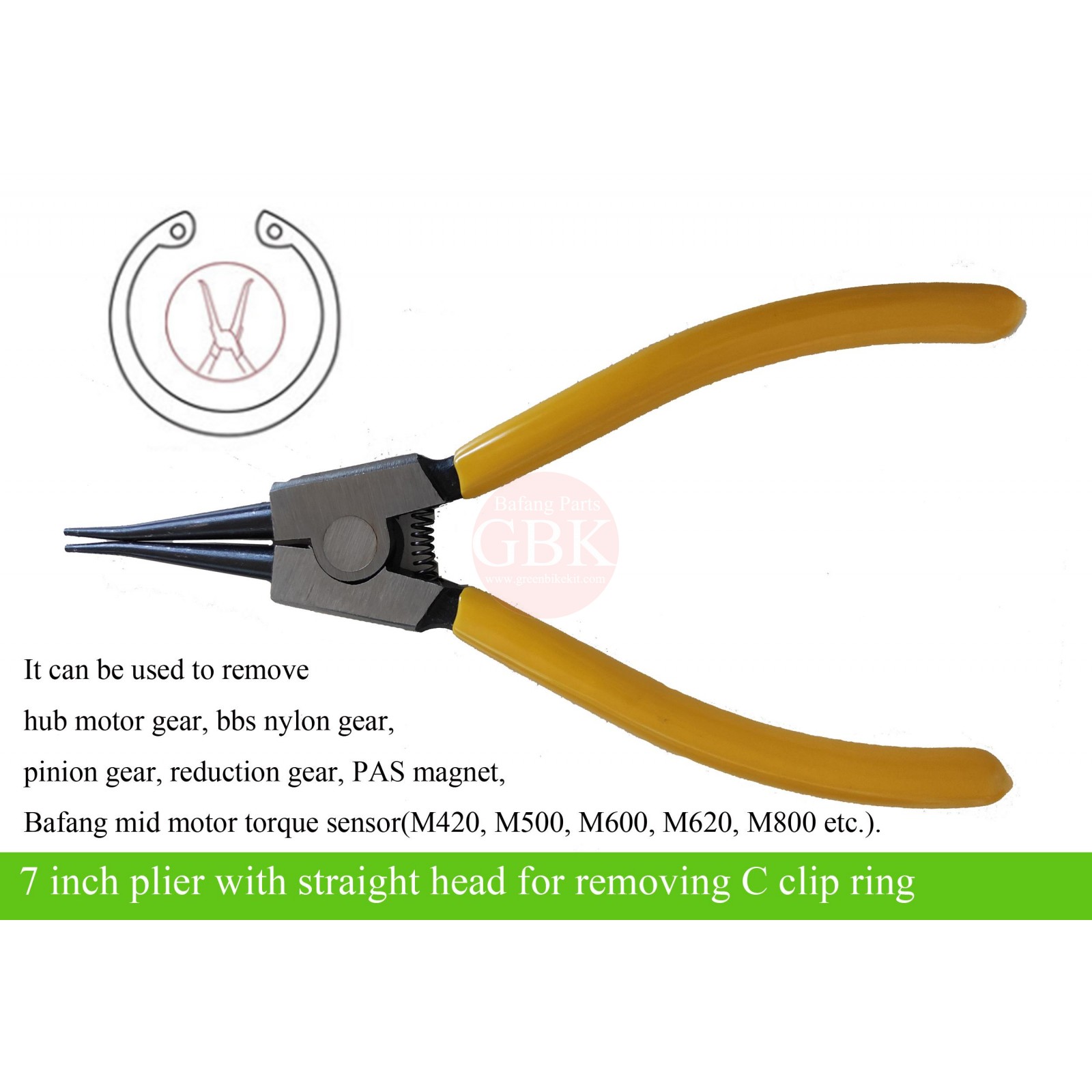 Plier for C clip ring-Greenbikekit.com BBS, ebike batteries, Bafang ...