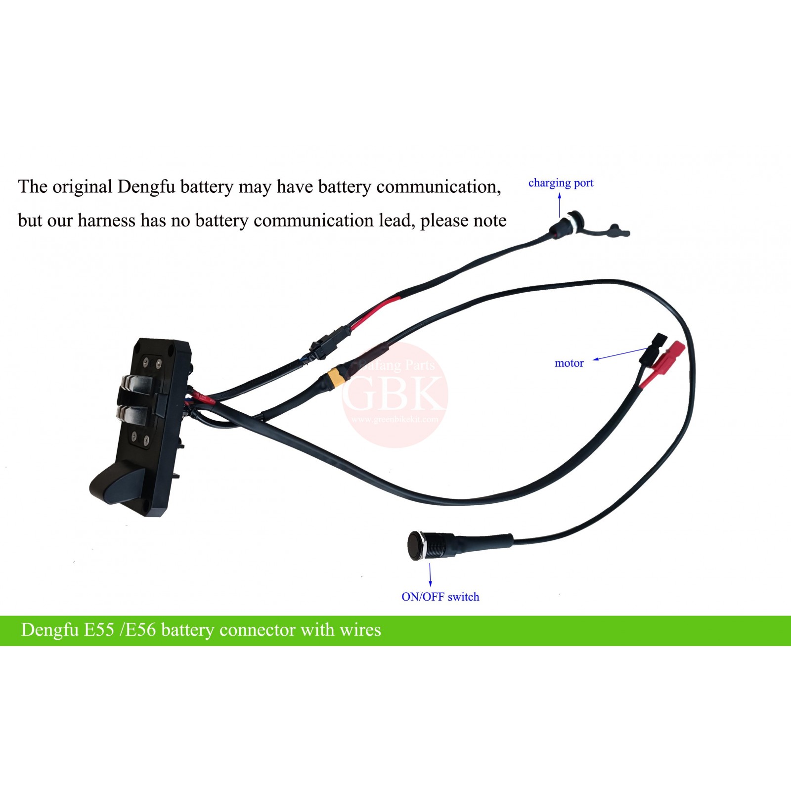 Reention Rhino battery connector 6 pins for Dengfu E55 E56 frame ...