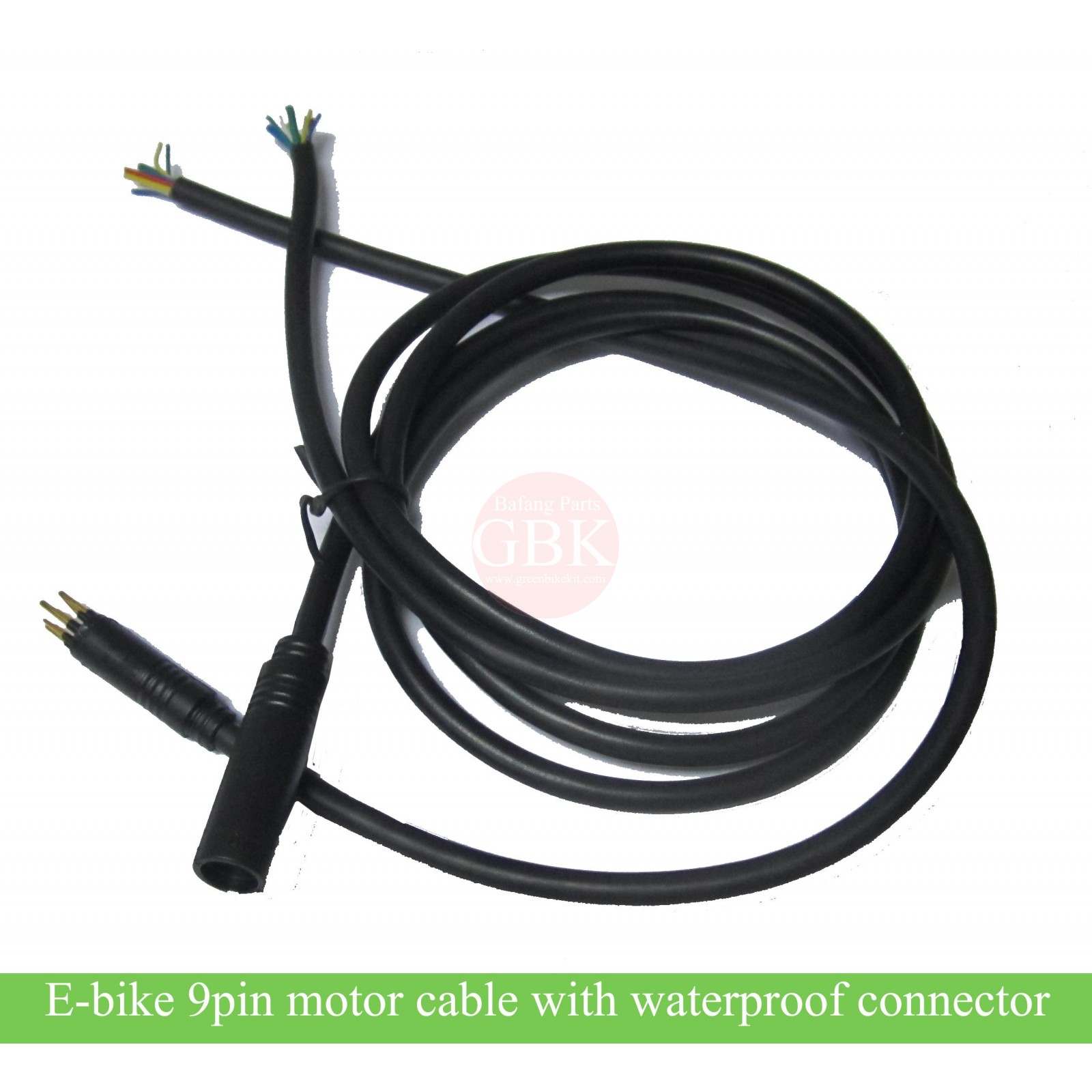 motor cable/wire with 9 pin waterproof connector, male and female ...