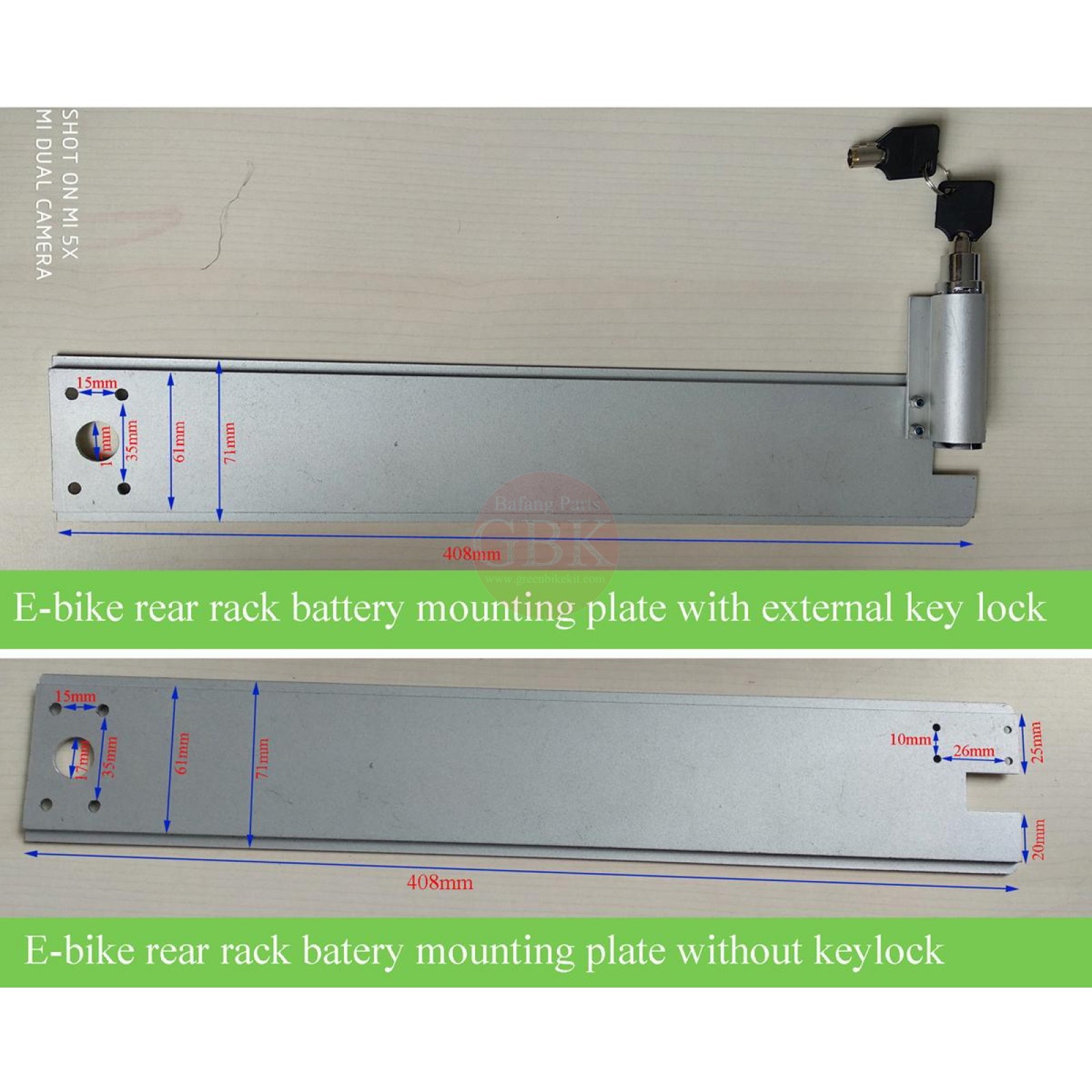 Key set for electric bicycle lithium rear rack battery case ...