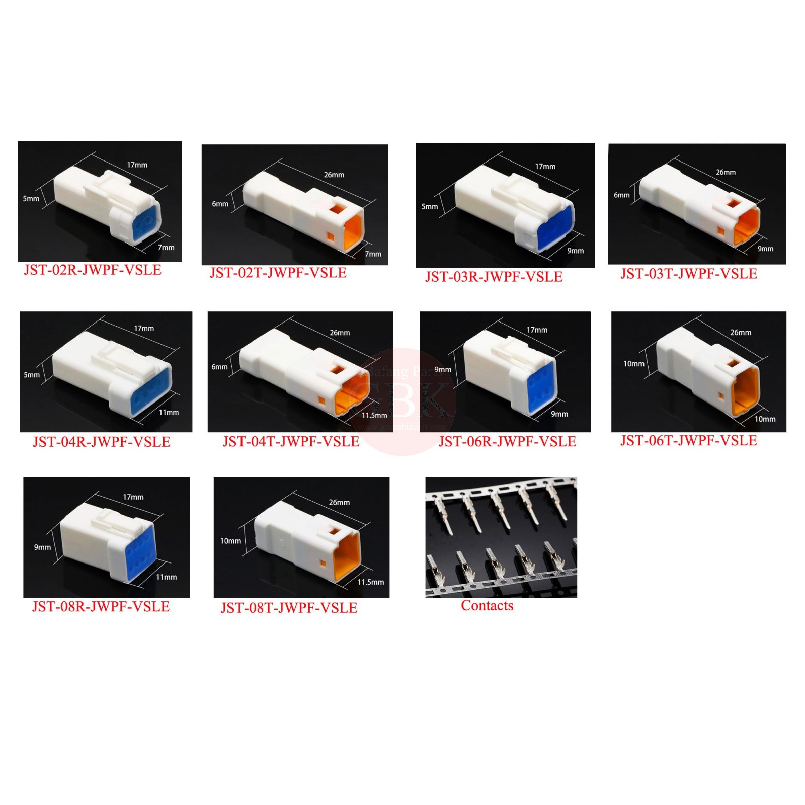 JST JWPF VSLE-S 02R/02T/03R/03T/04R/04T/06R/06T08R/08T connectors ...