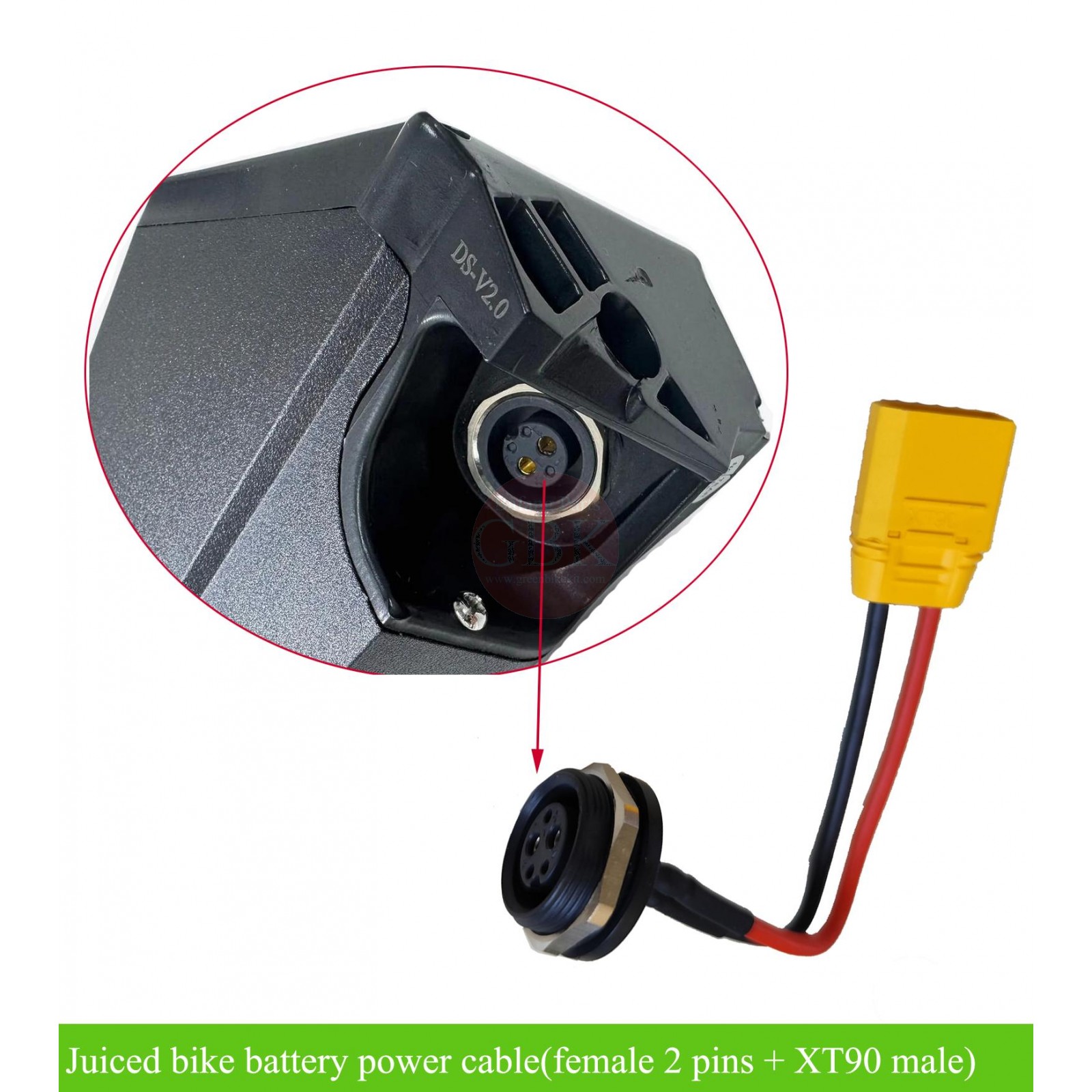 Juiced battery G1/G2 connector replacement-Greenbikekit.com BBS, ebike ...