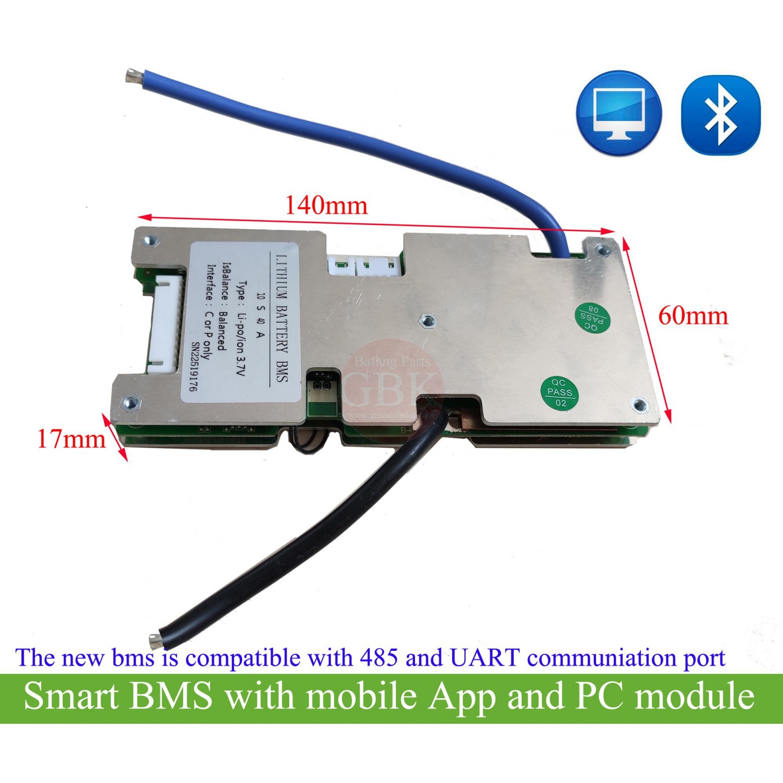intelligent lithium battery bluetooth bms for 11S/12S/13S/14S/15S packs ...
